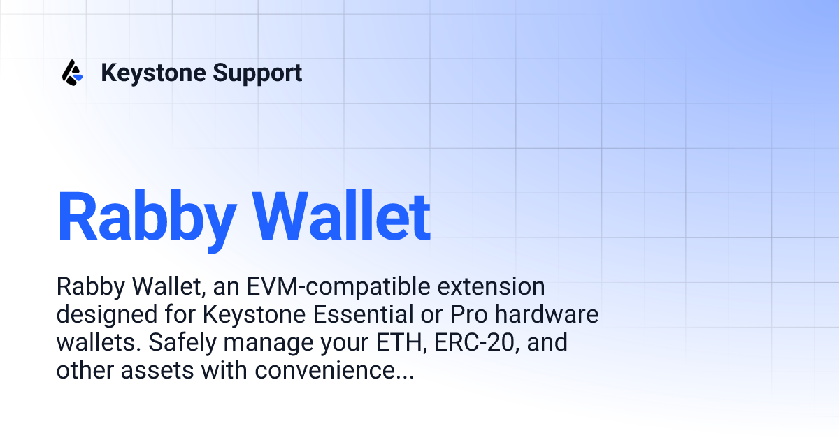 Rabby Wallet | Keystone Support